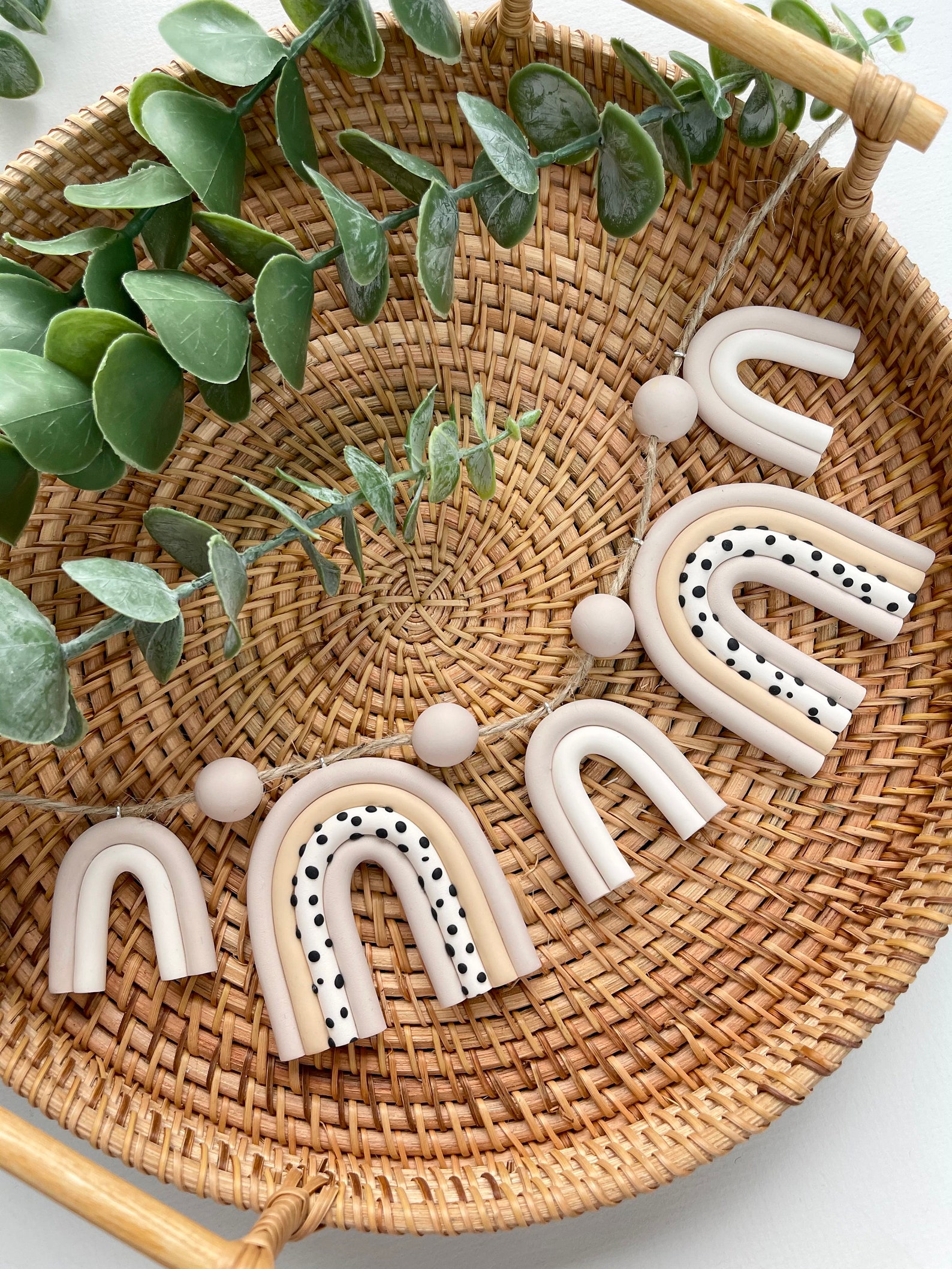 Spotty Rainbow Garland Neutral Rainbow Rainbow Garland - Etsy UK