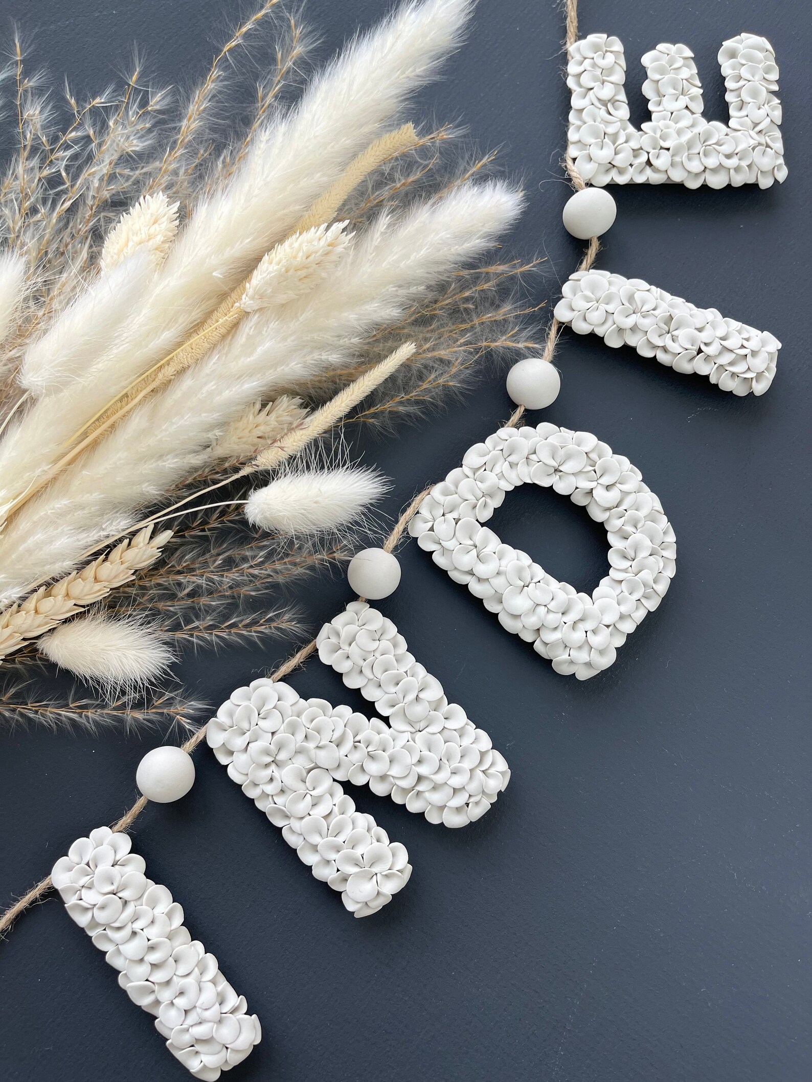 Personalised Name Garland Name Bunting Floral Letters | Etsy UK