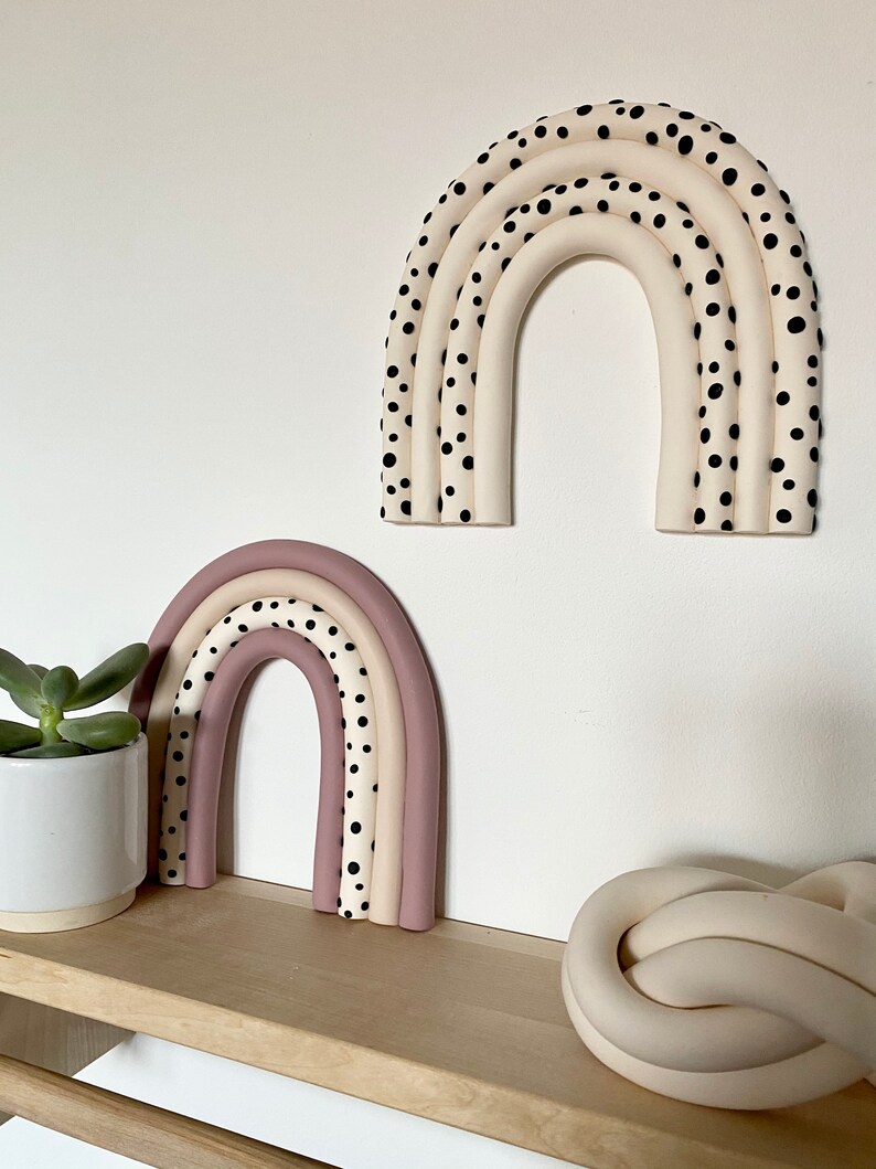 Large Rainbow Spotty Rainbow Wall Hanging Rainbow Polka | Etsy