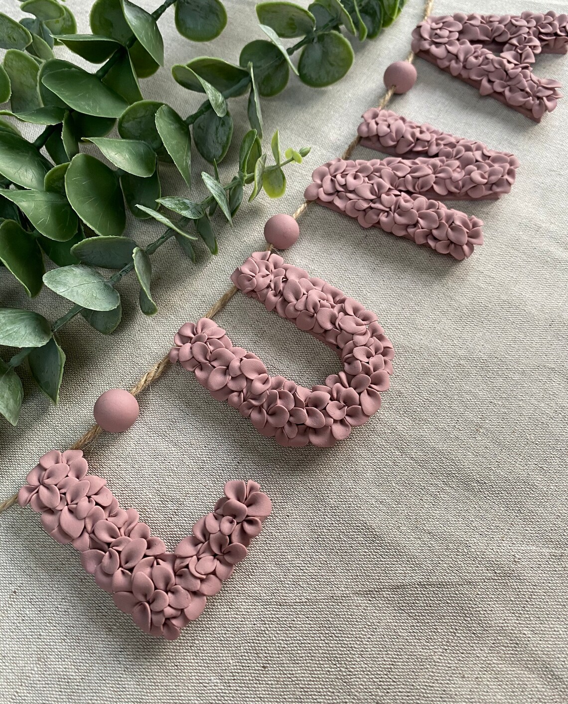 Personalised Name Garland Name bunting Floral letters | Etsy