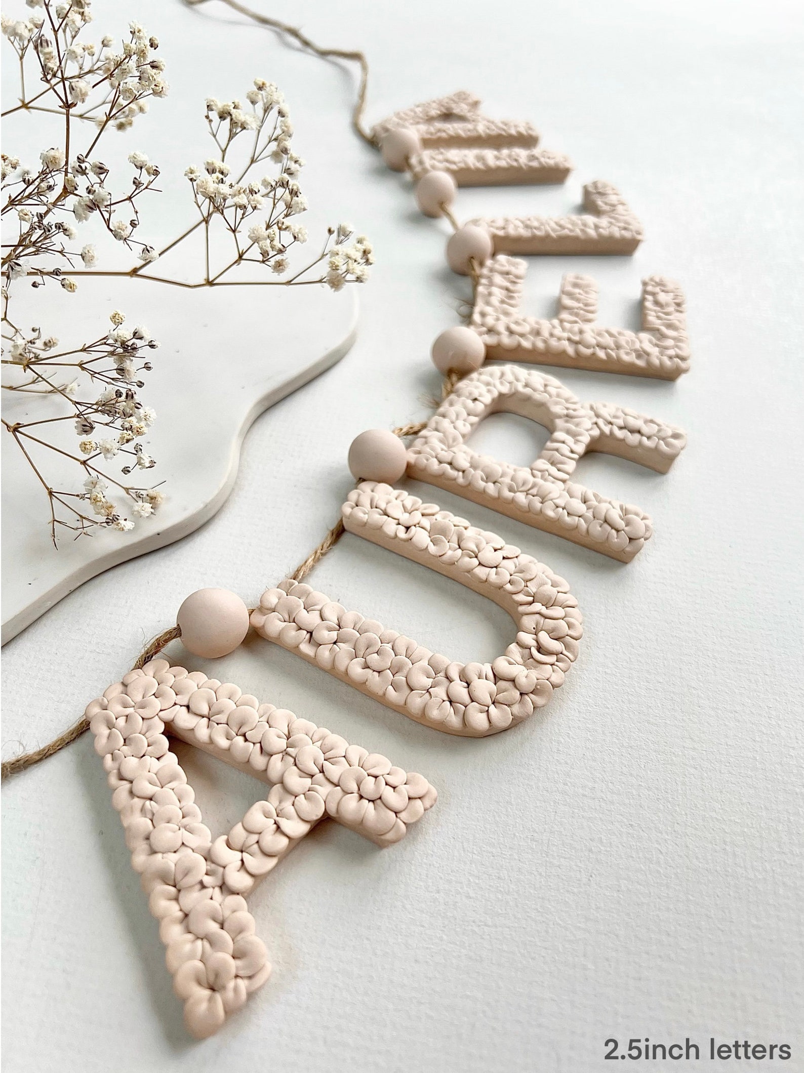 Personalised Name Garland Name Bunting Floral Letters - Etsy