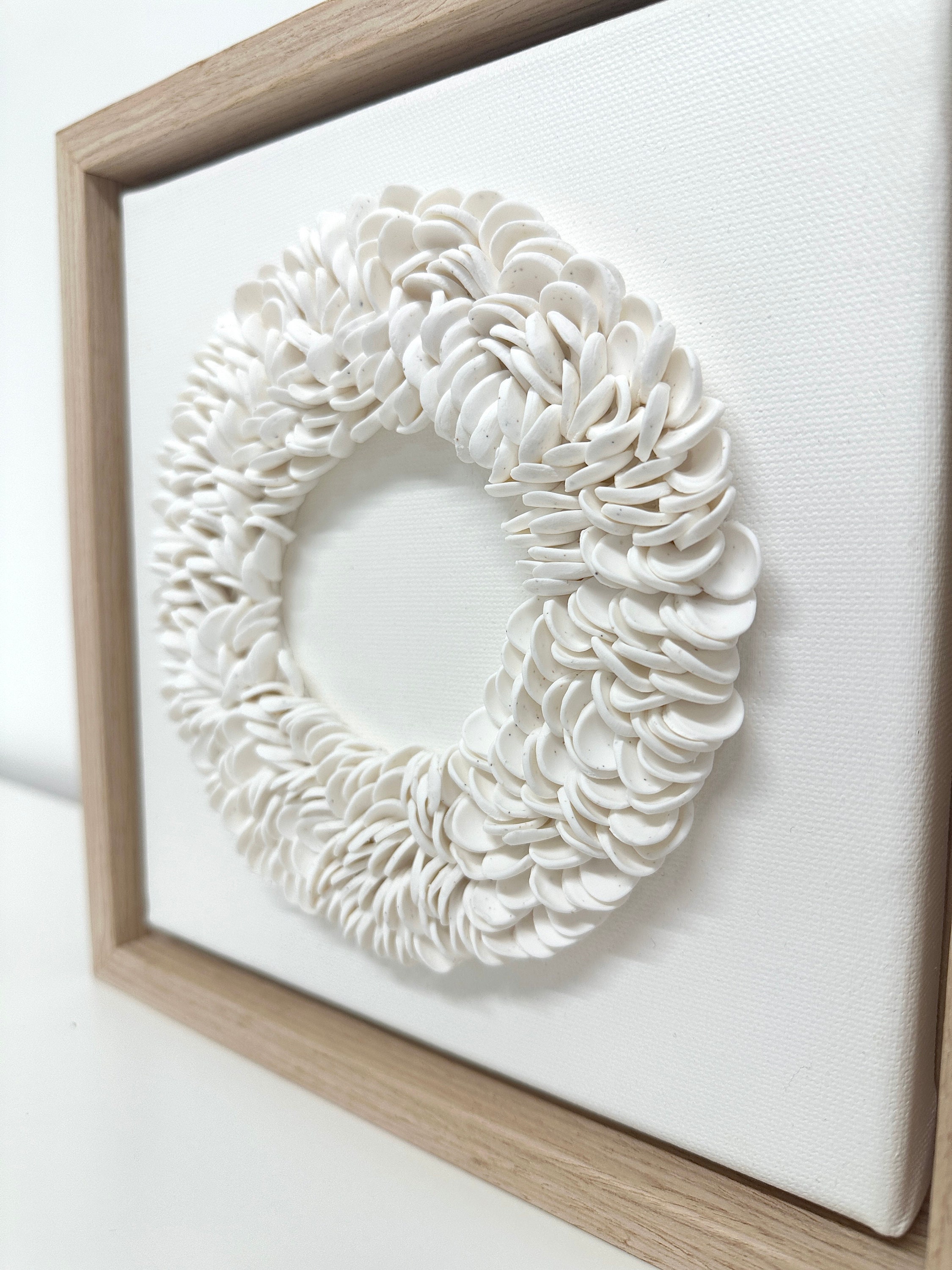 Modern Shell Art | Neutral Coastal Art | Small Framed Canvas Art ...