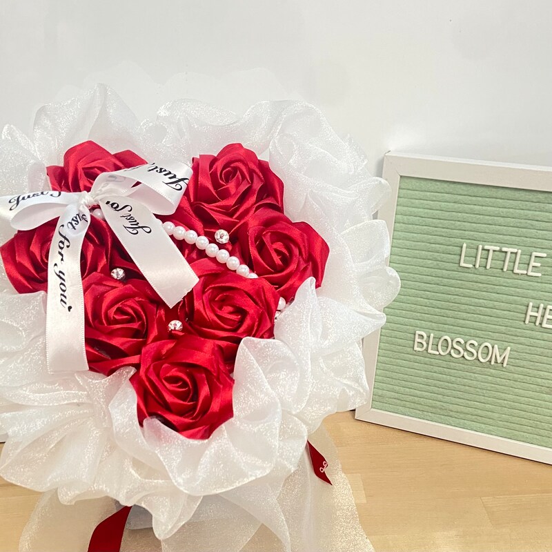 Ribbon Rose Bouquet - Etsy