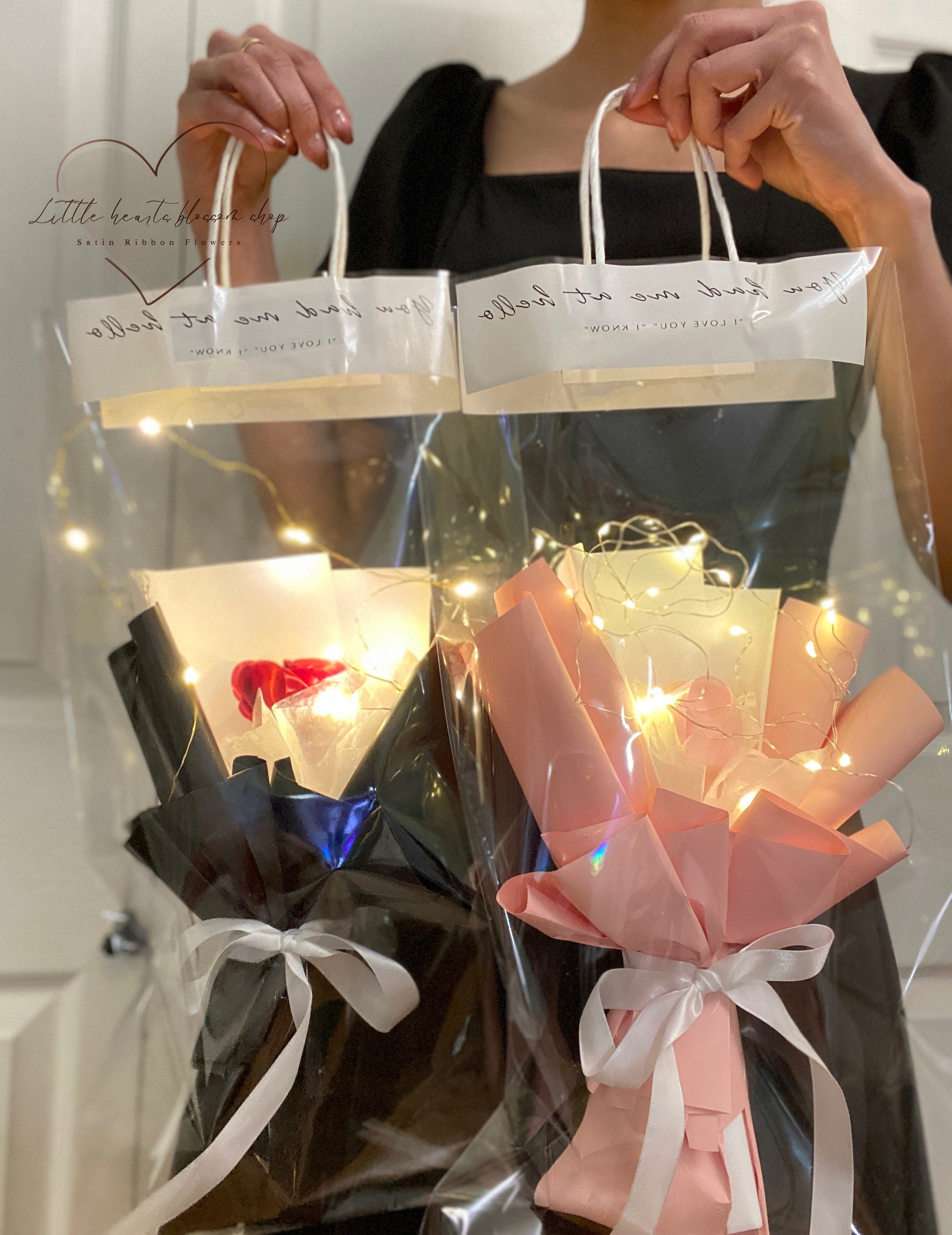 Sunflower Bouquet , Mini Satin Ribbon Bouquet, Never Fade Bouquet ...