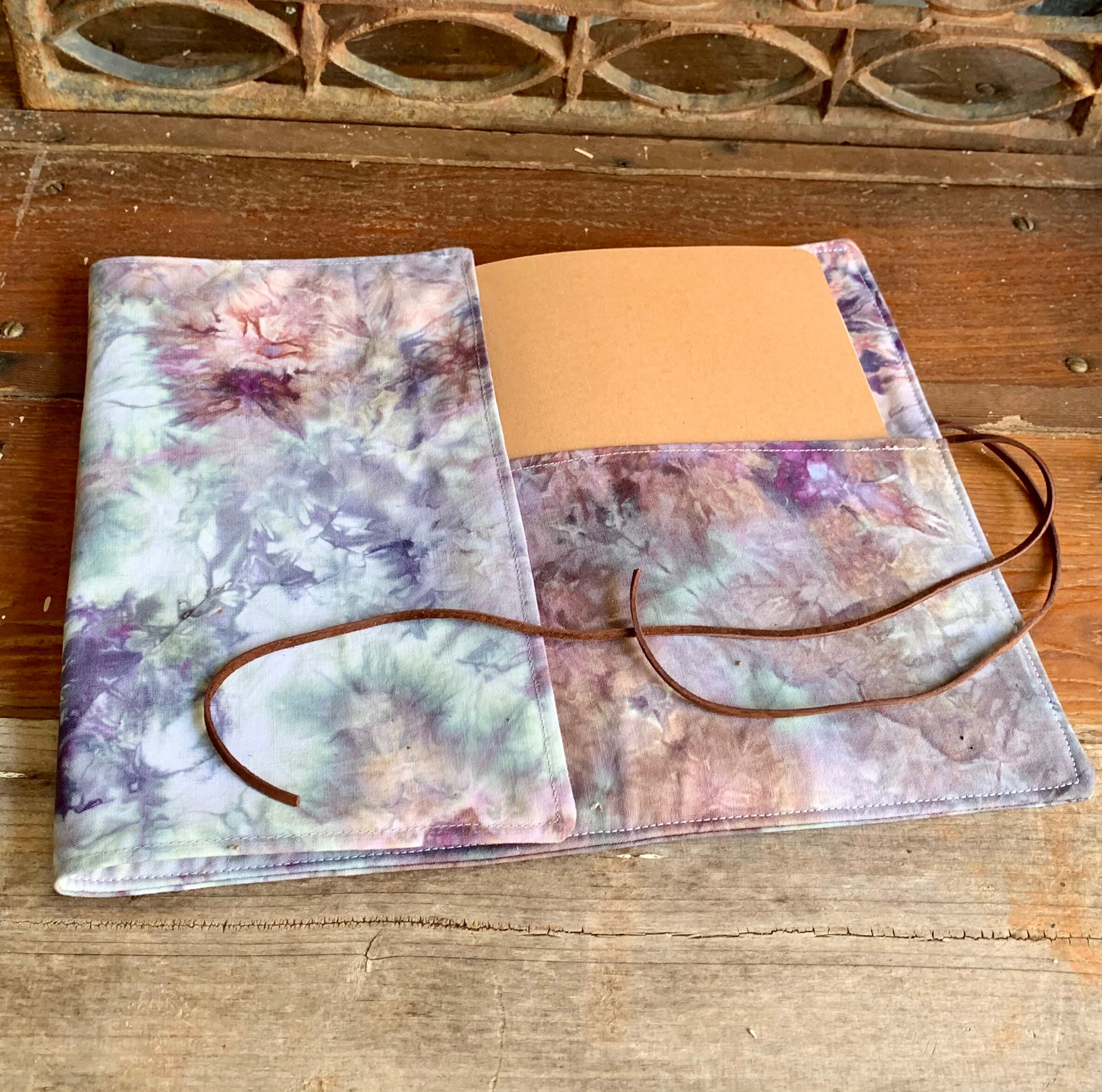 Hand Dyed Tri Fold Notebook Portfolio in Victorian Mushroom — Rudabecca ...