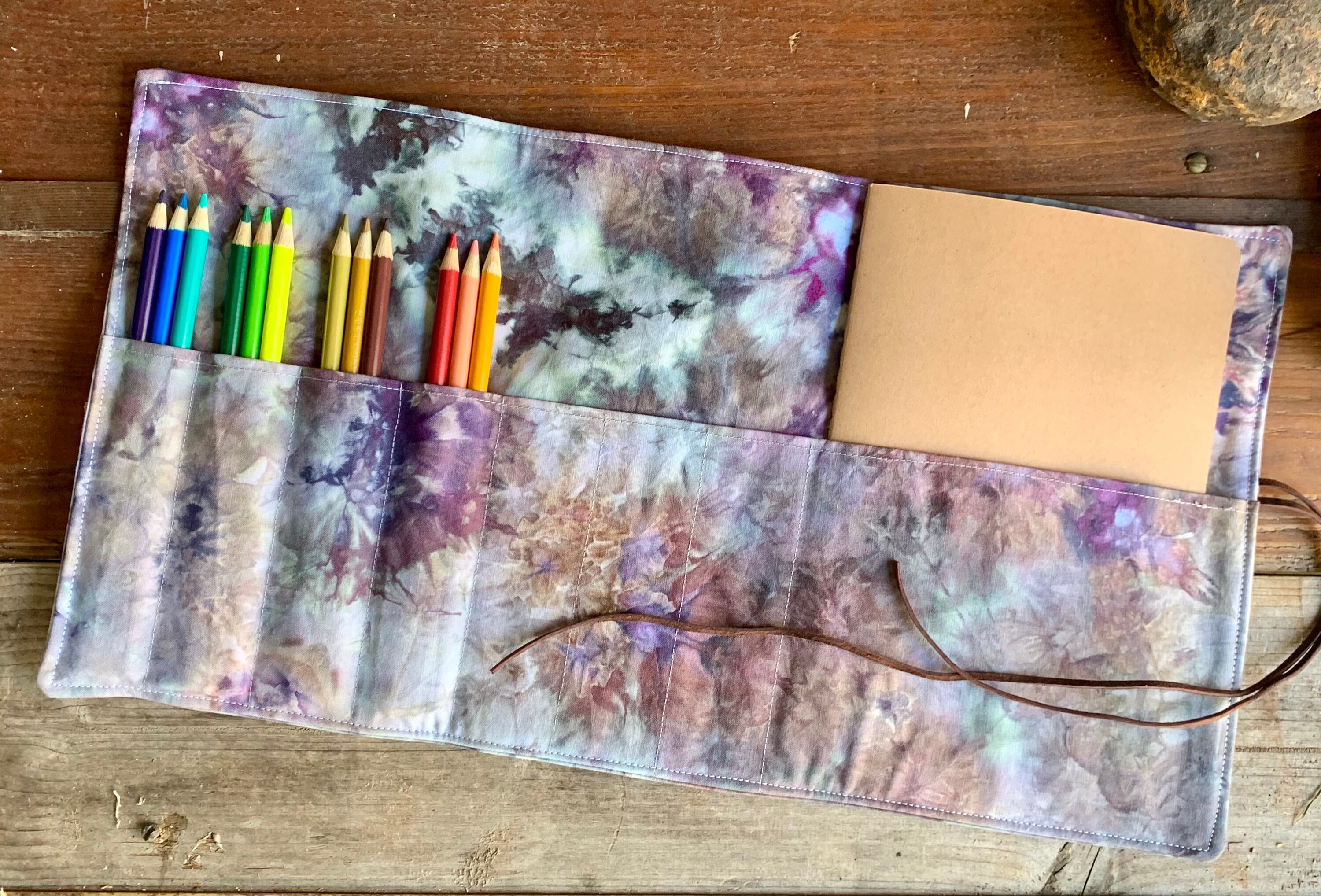 Hand Dyed Tri Fold Notebook Portfolio in Victorian Mushroom — Rudabecca ...