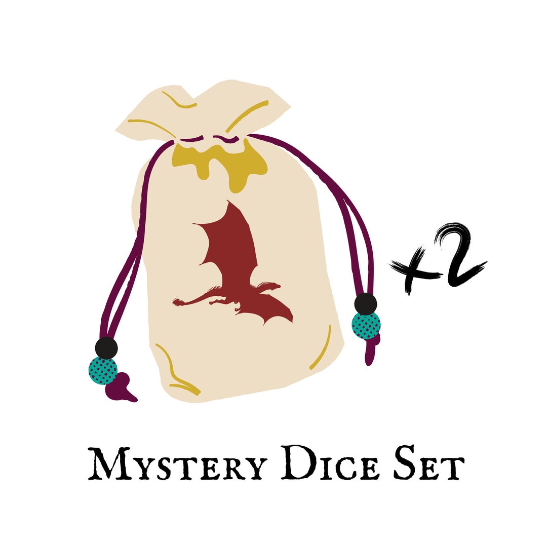 Dungeons and Dragons D&D "mystery Dice Set" X 2 Plastic Dice Set ...