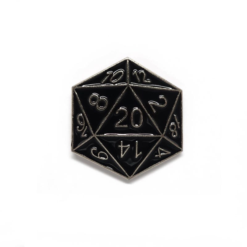 D20 Enamel Pin - Etsy