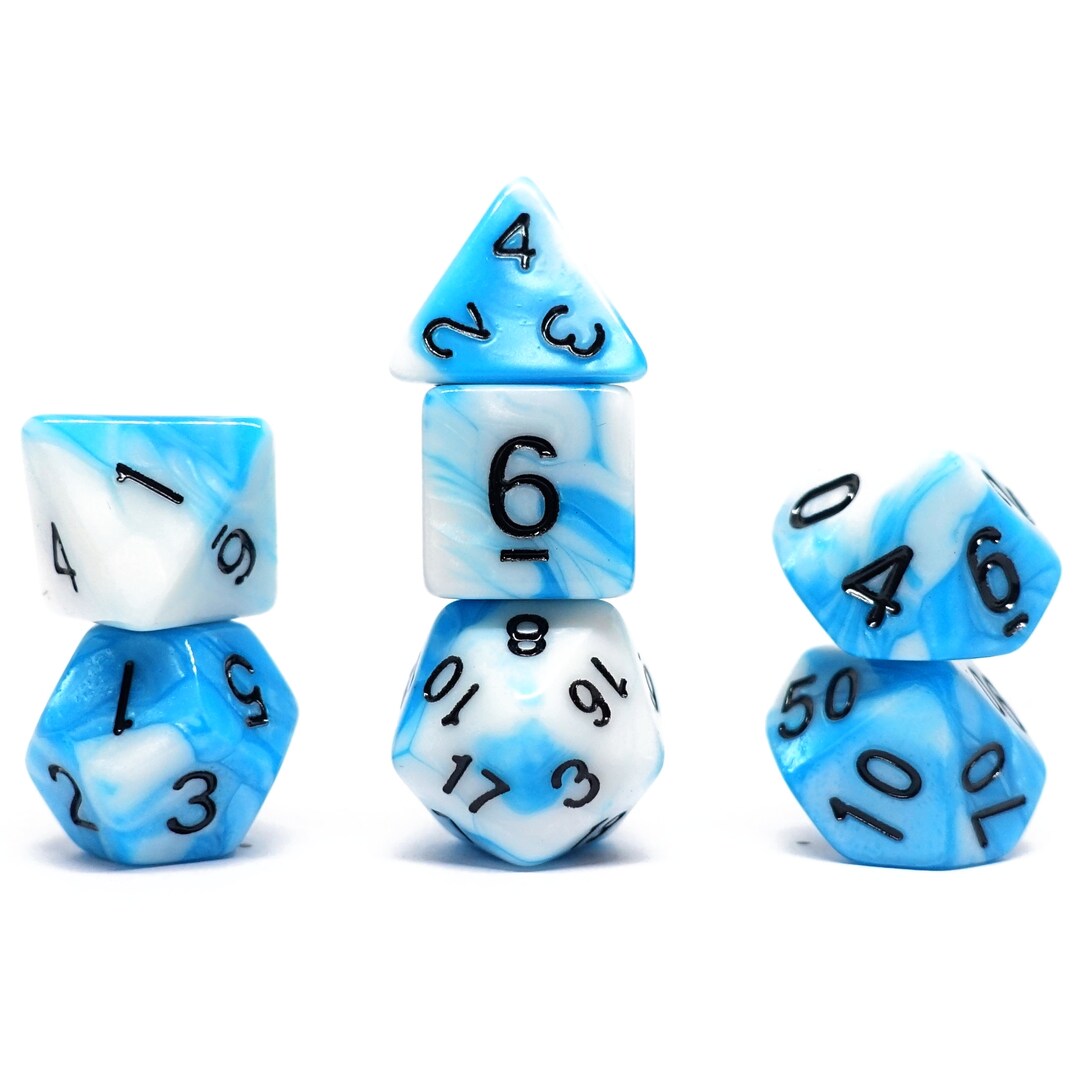 You're Cold as Ice | D&D Dice Dice Polyhedral Multi Coloured Blended ...
