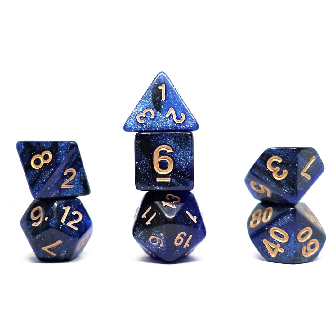 Darkest Depths | Glitter Star Galaxy Dice Set Nebula Glitter Dice ...
