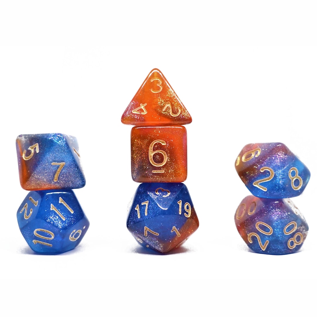 Magical Explosion Glitter Star Galaxy Dice Set Nebula Glitter Dice ...