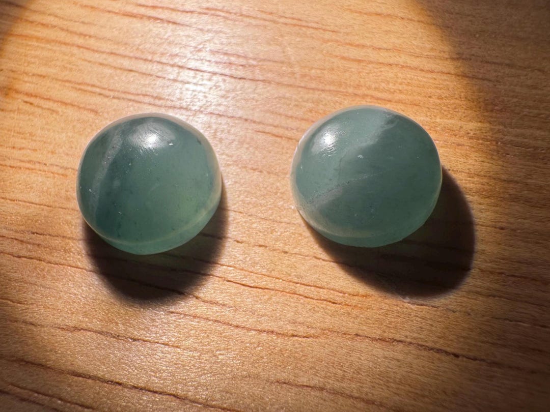 2 Natural Jadeite Cabochon/ Guatemala Jade/ Guatemalan Jade/ Grade A ...