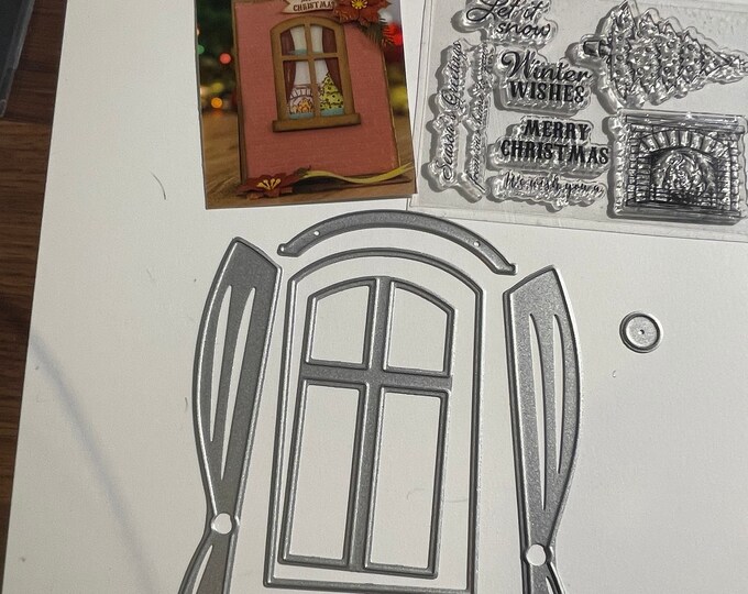 Crafter's Companion Window Shaker Dies With Sentiments Stamps - Etsy