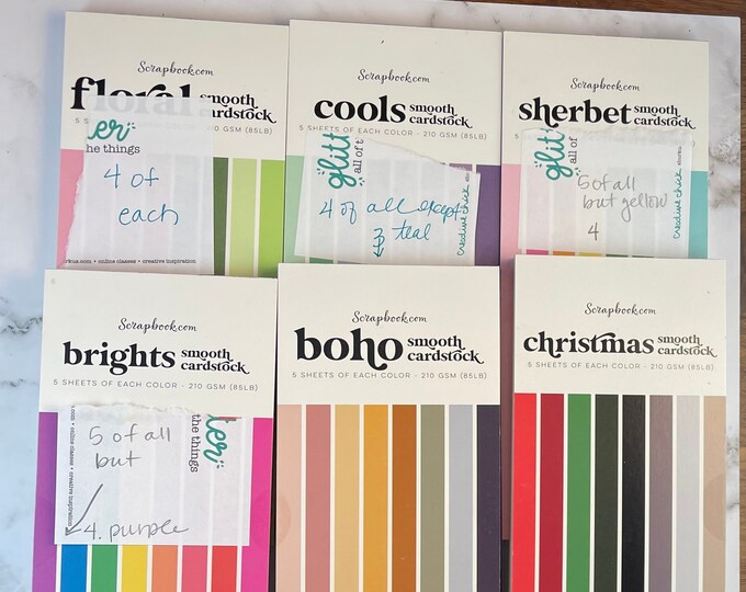 Scrapbook.com Slimline Paper Packs - Etsy