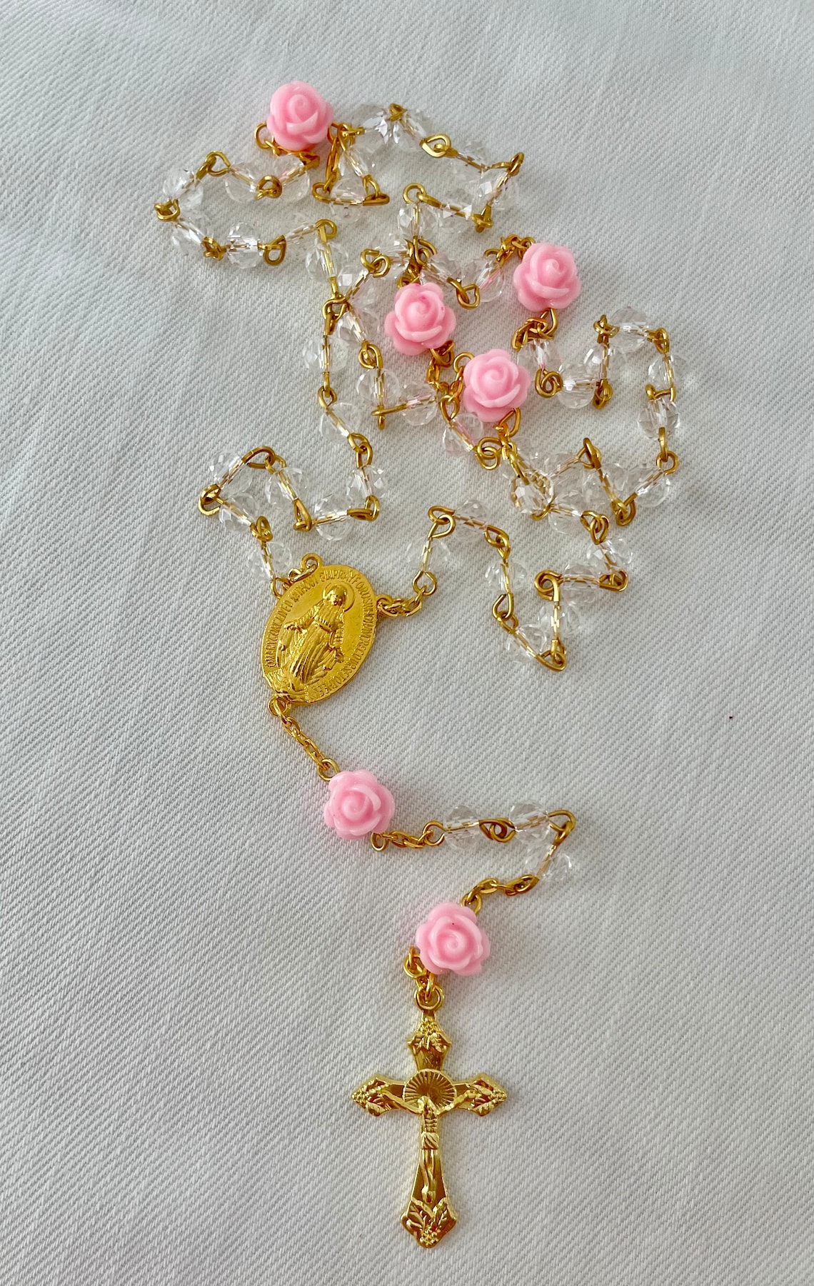 Catholic Handcrafted Crystal Prayer Rosary. Options of White - Etsy