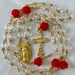 Catholic Handcrafted Crystal Prayer Rosary. Options of White, Red, Pink ...