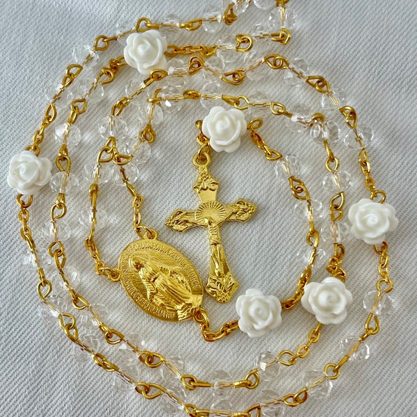 Rose Gold Rosary - Etsy