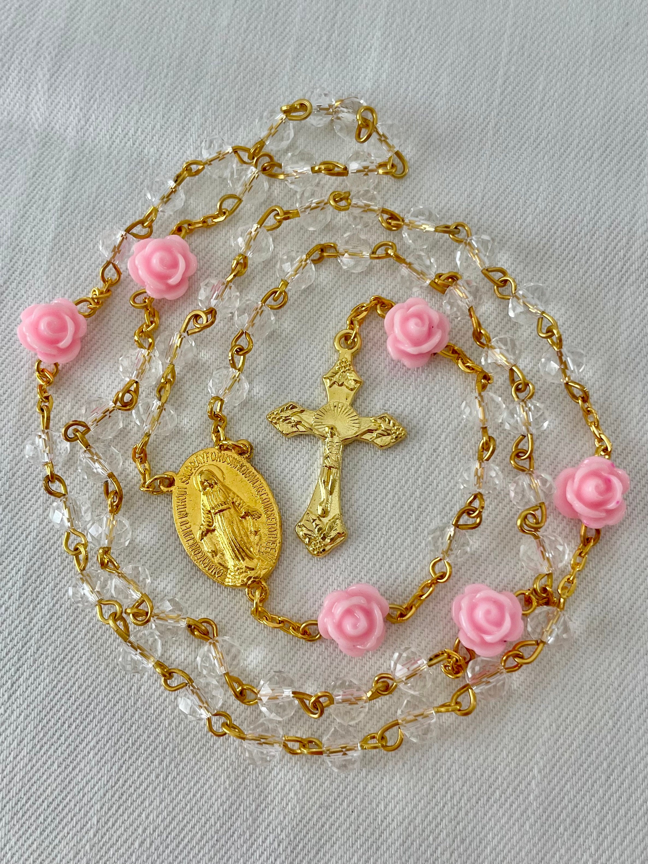 Catholic Handcrafted Crystal Prayer Rosary. Options of White - Etsy