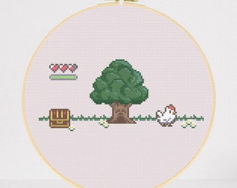 Cross Stitch Pattern - Stardew Valley Linescape - Etsy