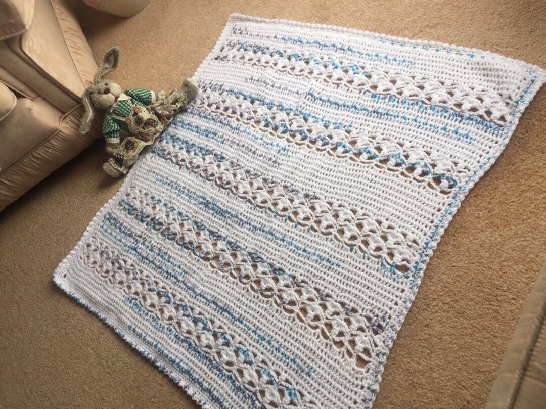 Baby Crocheted Pram / Cot Blanket - Etsy