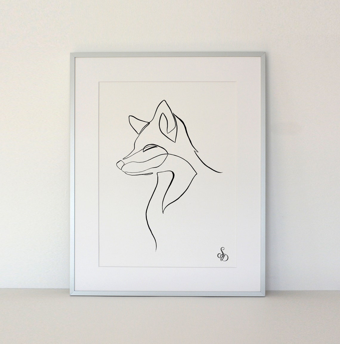 Single Line Drawing, Fox, Minimal Print Design for Home Decor - Etsy