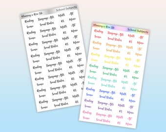 School Subject | Etsy