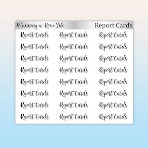 Report Cards Script Stickers, Teacher Stickers, School Stickers - Etsy