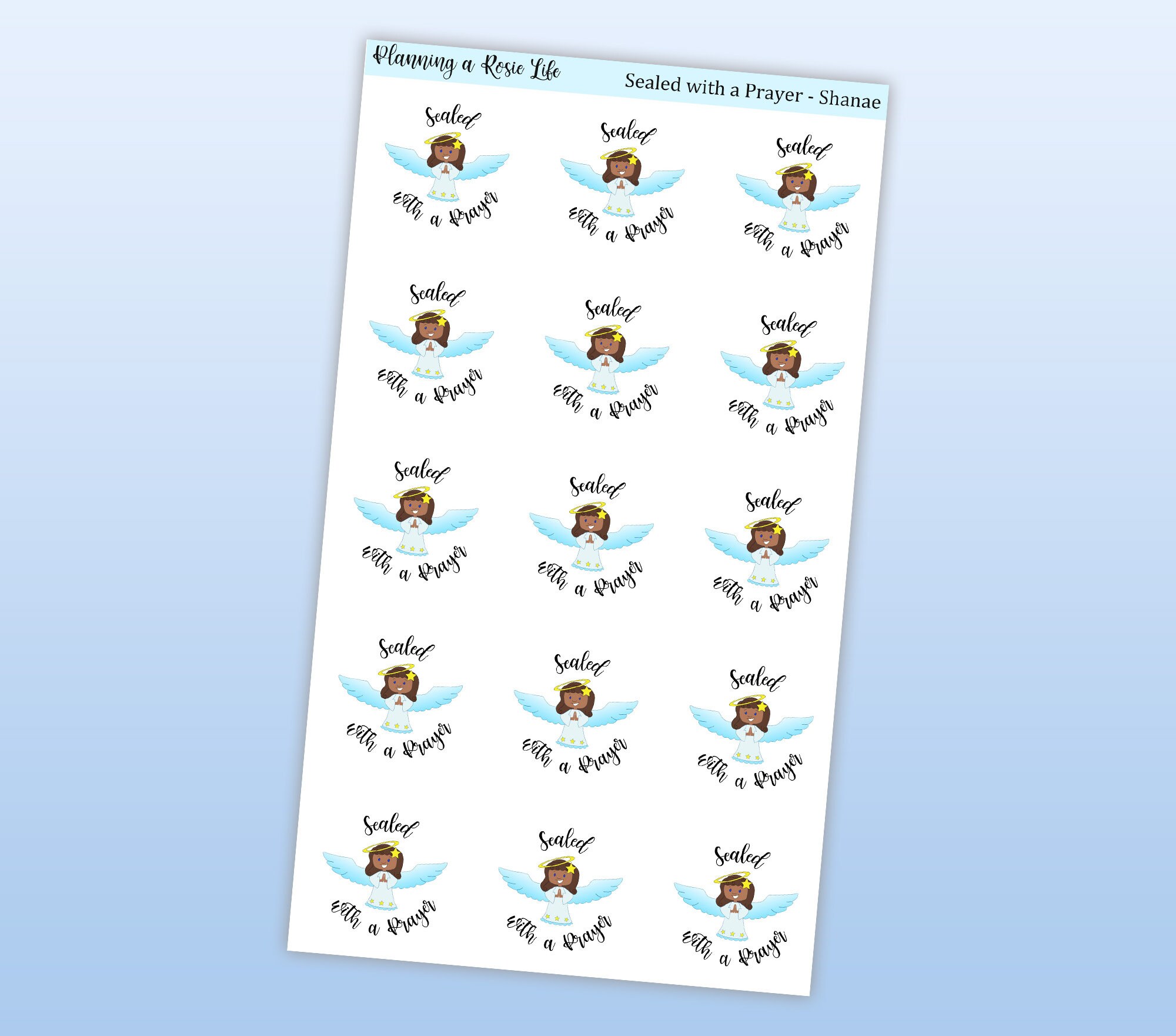 Sealed With a Prayer Faith Quote Stickers Angel - Etsy