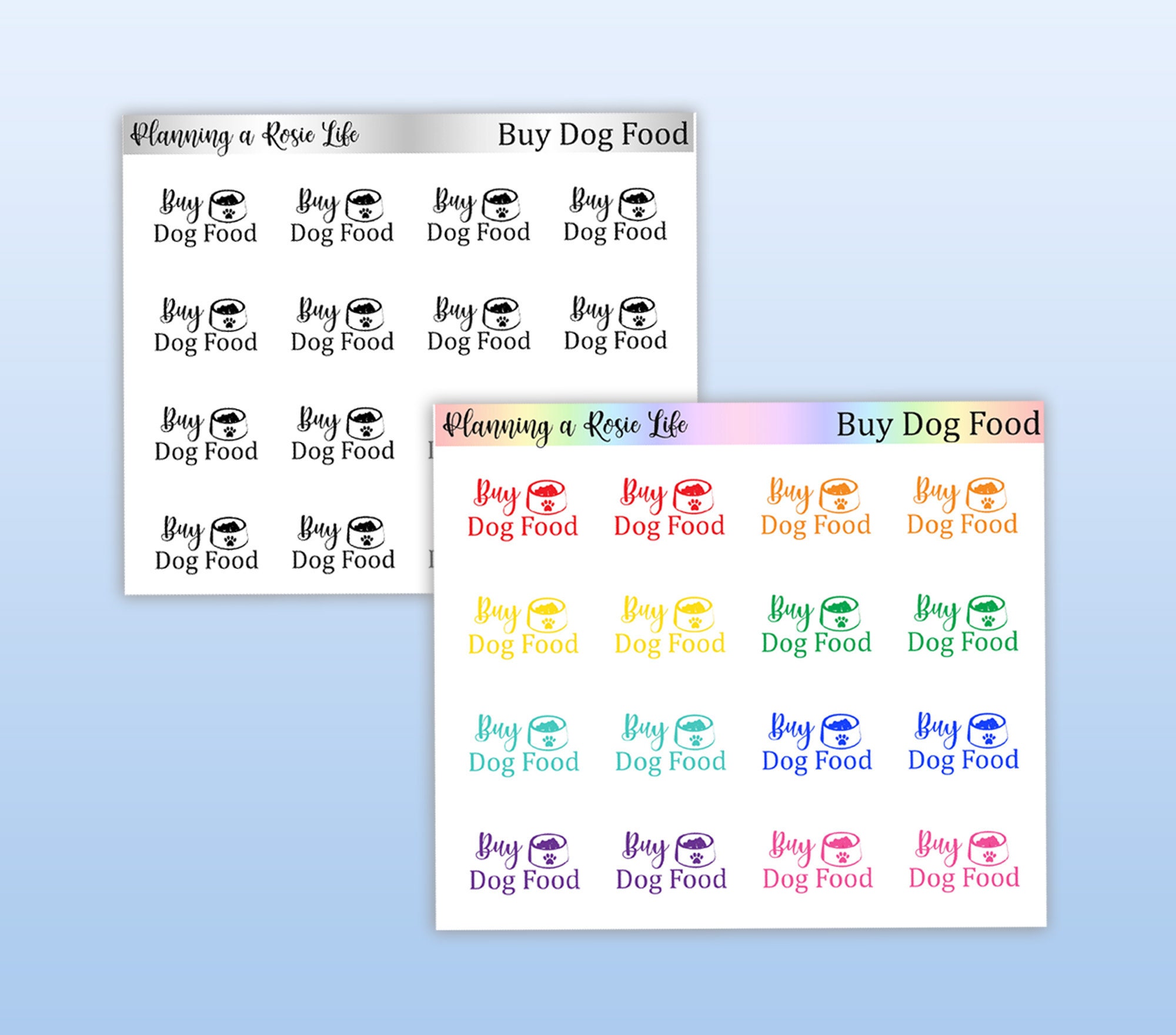 Paper Stickers Dog Food Icon Stickers Paper & Party Supplies etna.com.pe