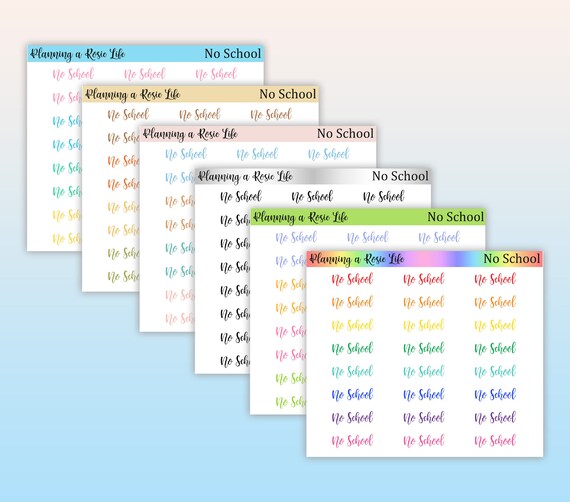 No School Script Stickers Teacher Stickers School Stickers - Etsy