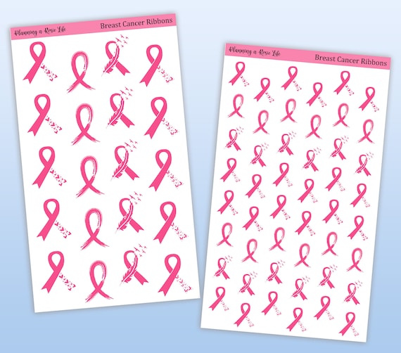 Breast Cancer Ribbon Stickers | Etsy