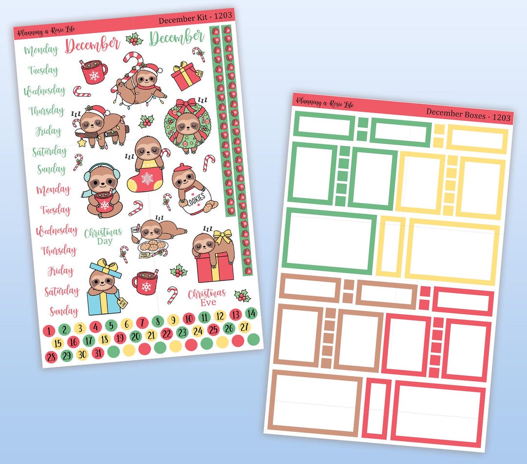 Christmas Sloth Kit, December Christmas Kit, 1203 - Etsy