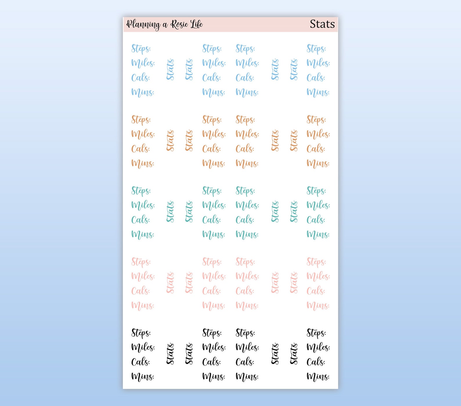 Stats Trackers, Daily Tracker, Habit Trackers - Etsy