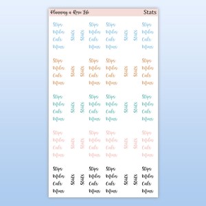 Stats Trackers, Daily Tracker, Habit Trackers - Etsy