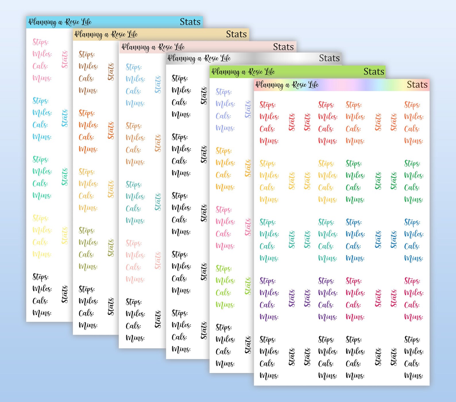 Stats Trackers, Daily Tracker, Habit Trackers - Etsy