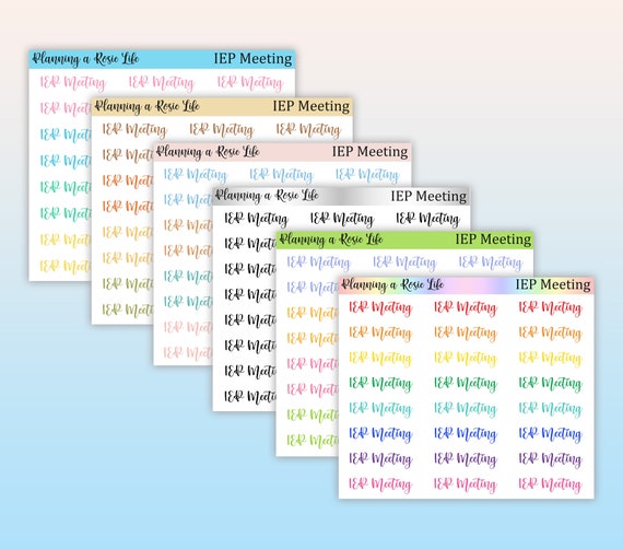IEP Meeting Script Stickers Functional Teacher Stickers | Etsy