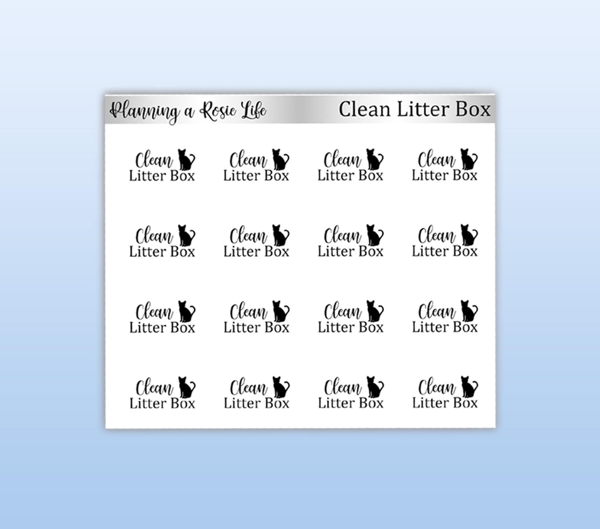 Clean Litter Box Icon Stickers, Pet Care, Pet Parent Stickers, Pet ...