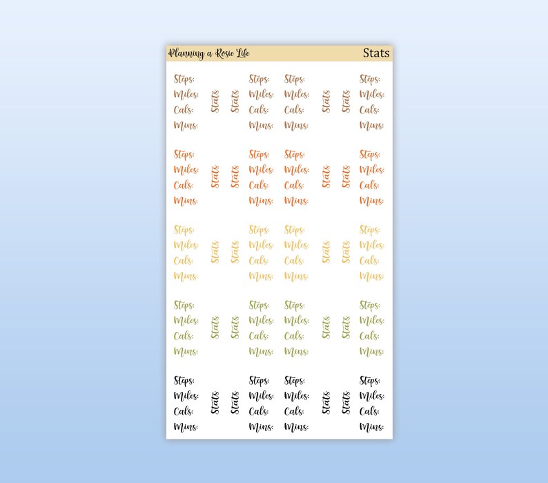 Stats Trackers, Daily Tracker, Habit Trackers - Etsy