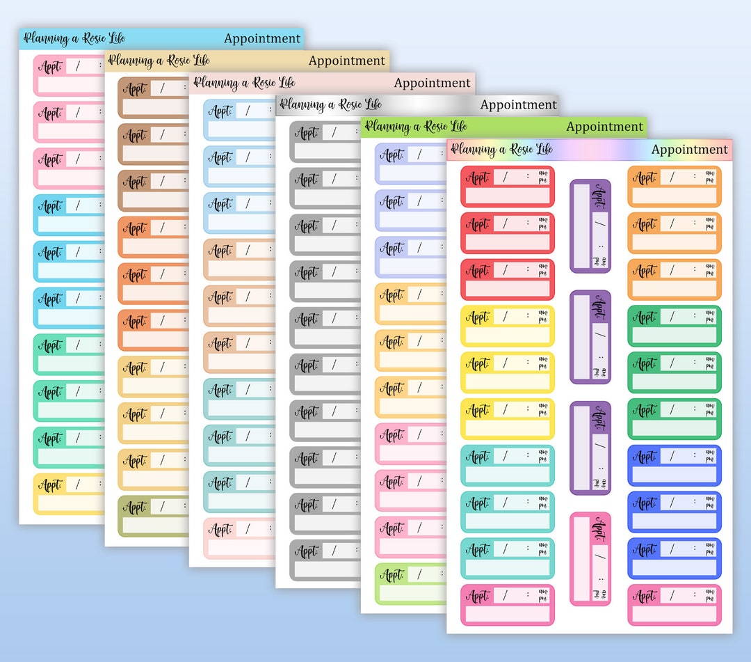 Appointment Box Stickers - Etsy