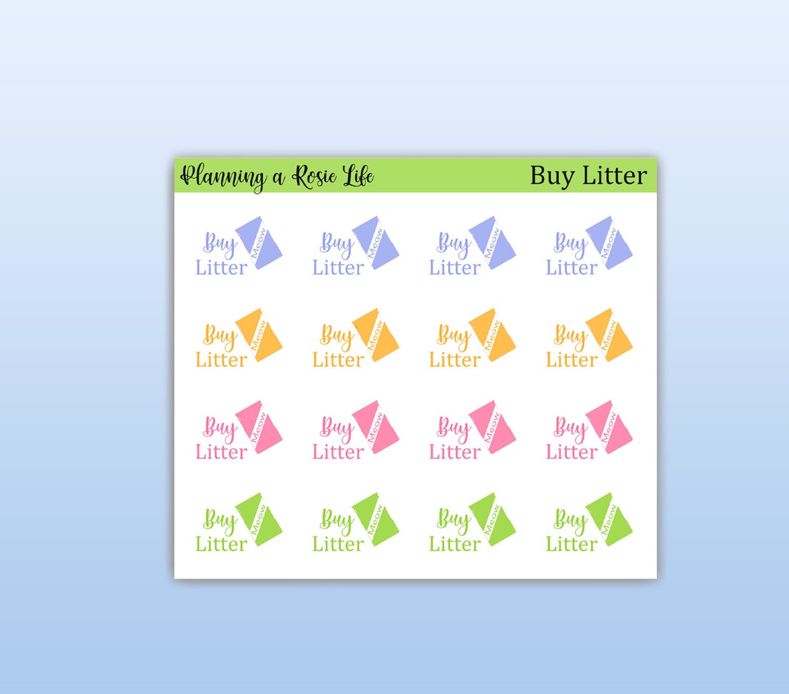 Buy Cat Litter Icon Stickers Litter Box Pet Care Pet Lover | Etsy