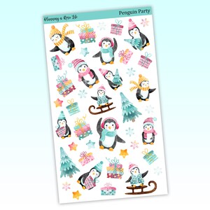 Penguin and Reindeer Decorative Stickers - Etsy