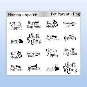 Dog Parent Samplers Icon Stickers, Dog Care Reminders, Pet Parent ...