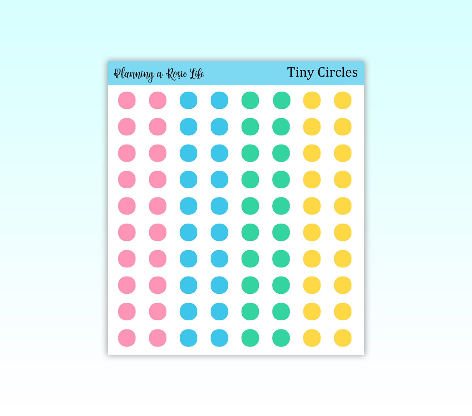 Colorful Tiny Circle Planner Stickers, Color Coding Stickers - Etsy