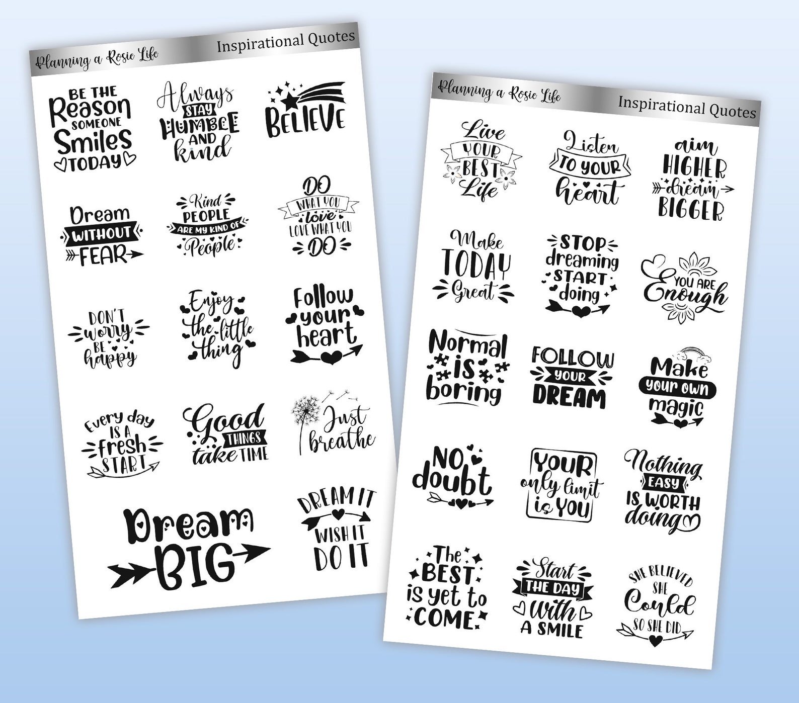 Inspirational Quote Stickers | Etsy