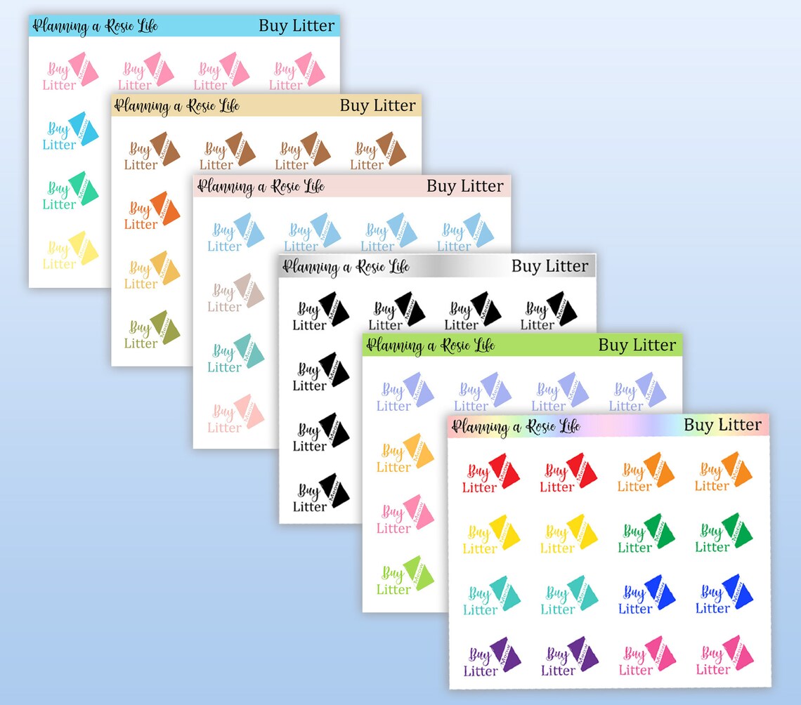 Buy Cat Litter Icon Stickers Litter Box Pet Care Pet Lover | Etsy