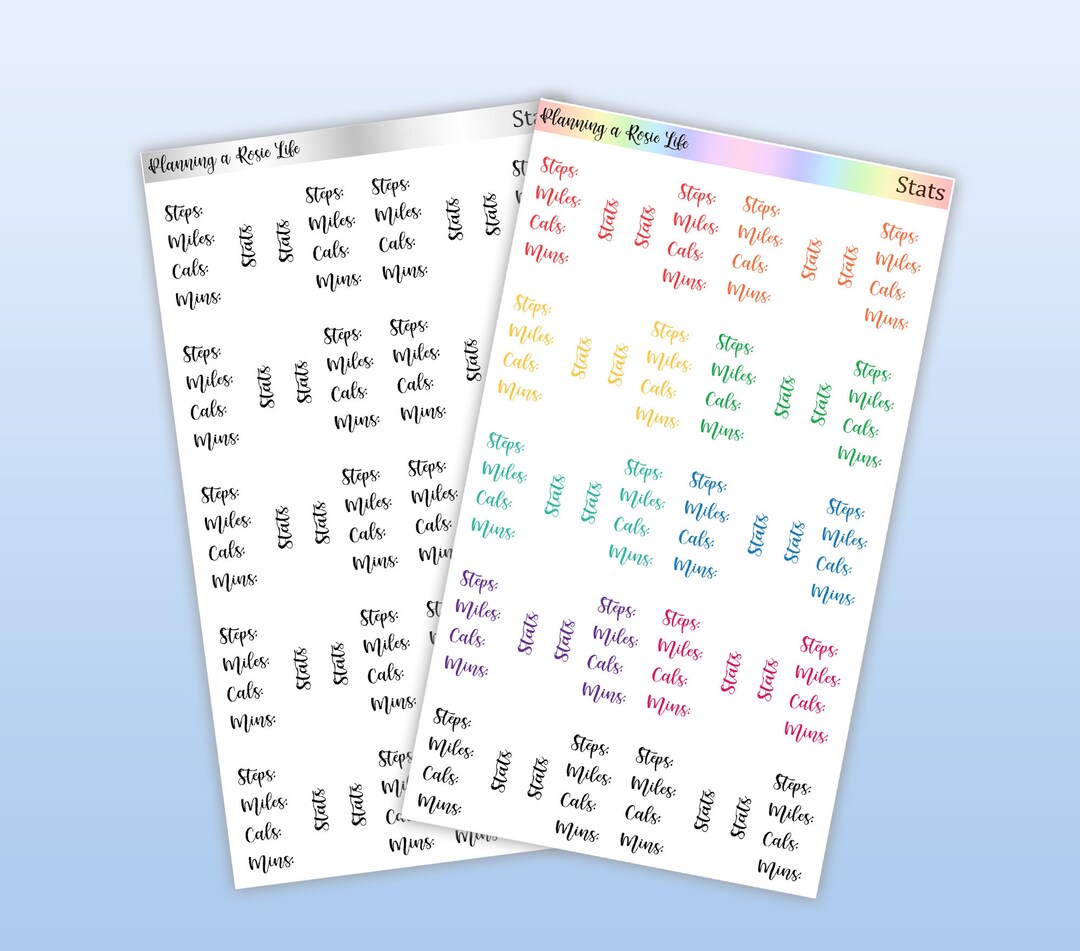 Stats Trackers, Daily Tracker, Habit Trackers - Etsy