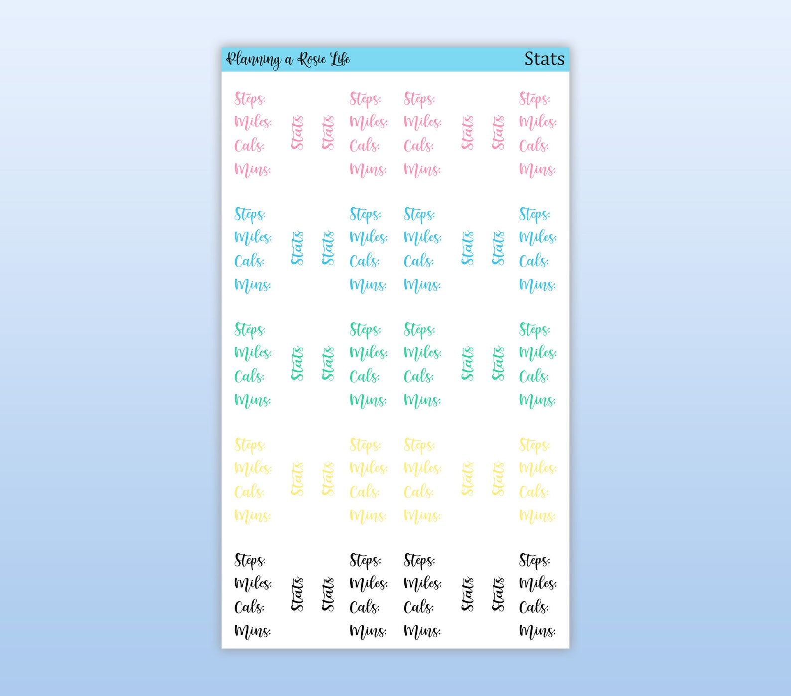 Stats Trackers, Daily Tracker, Habit Trackers - Etsy