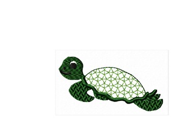 Sea Turtle Machine Embroidery Design / Swimming Turtle / Ocean Life ...
