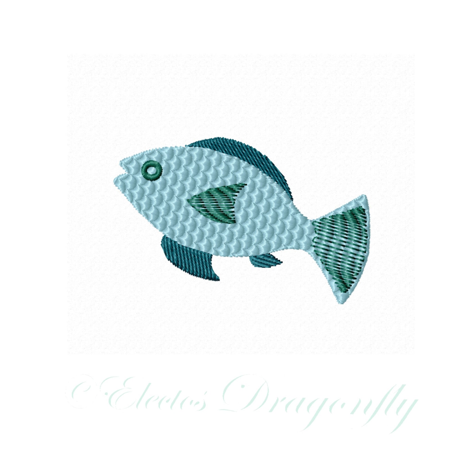Simple Fish -machine Embroidery Design - Etsy