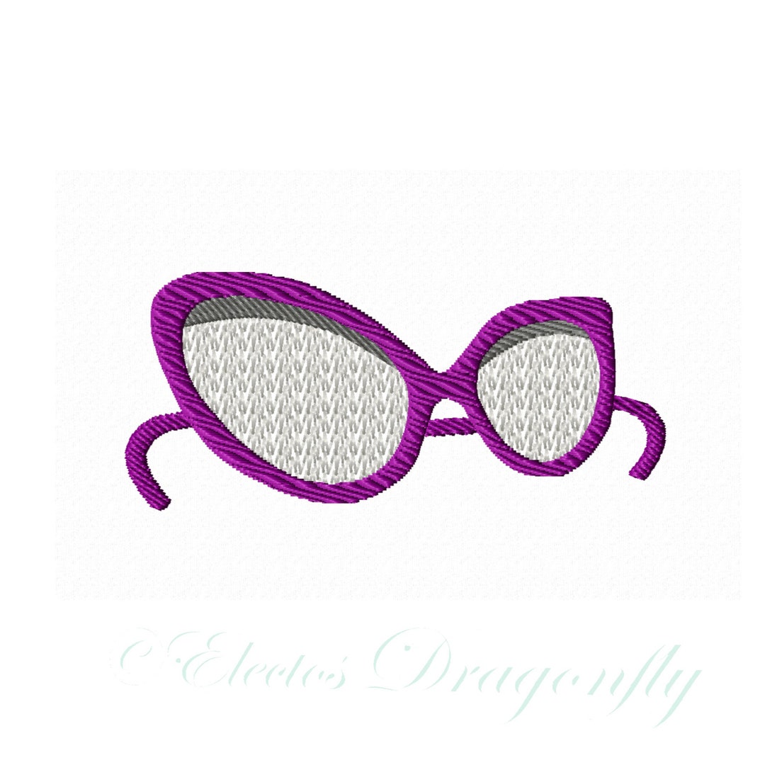 Summer Sun Glasses in 2 Sizes -machine Embroidery Design - Etsy